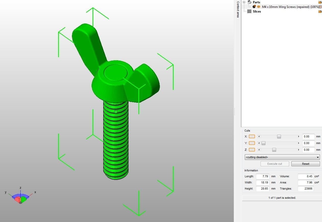M4 x 10mm Wing Screws 3D model 3D printable | CGTrader
