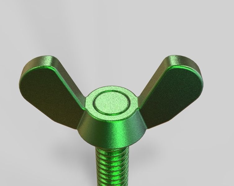M4 x 10mm Wing Screws 3D model 3D printable | CGTrader