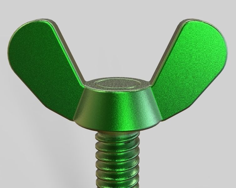 M4 x 10mm Wing Screws 3D model 3D printable | CGTrader