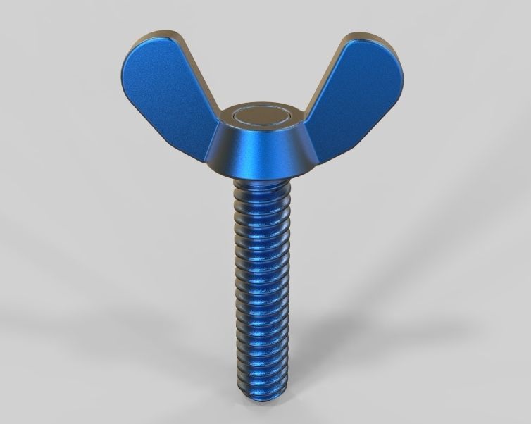 M4 x 10mm Wing Screws 3D model 3D printable | CGTrader