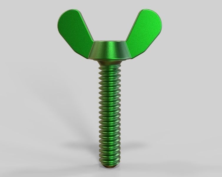 M4 x 10mm Wing Screws 3D model 3D printable | CGTrader
