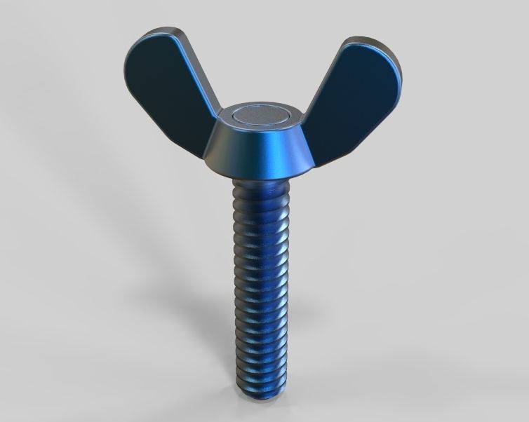 M4 x 10mm Wing Screws 3D model 3D printable | CGTrader