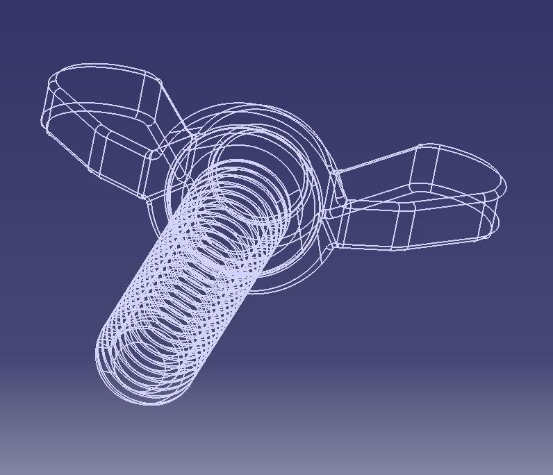 M4 x 10mm Wing Screws 3D model 3D printable | CGTrader