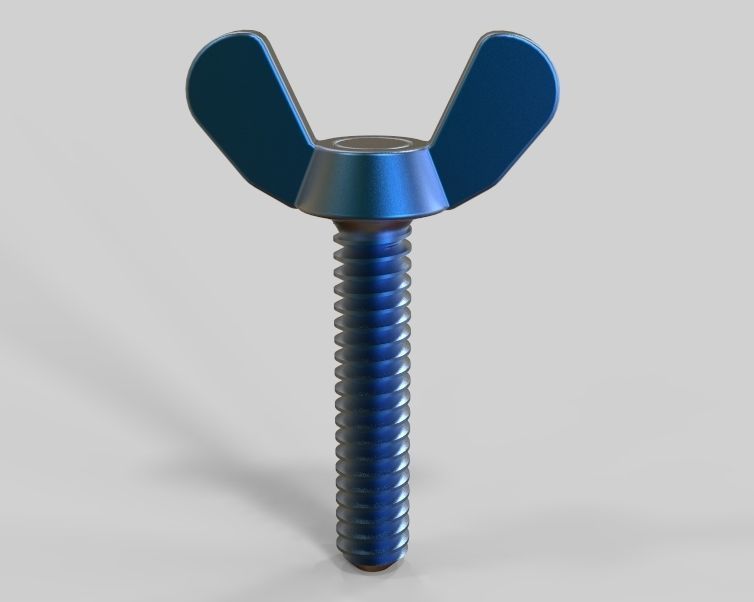 M4 x 10mm Wing Screws 3D model 3D printable | CGTrader