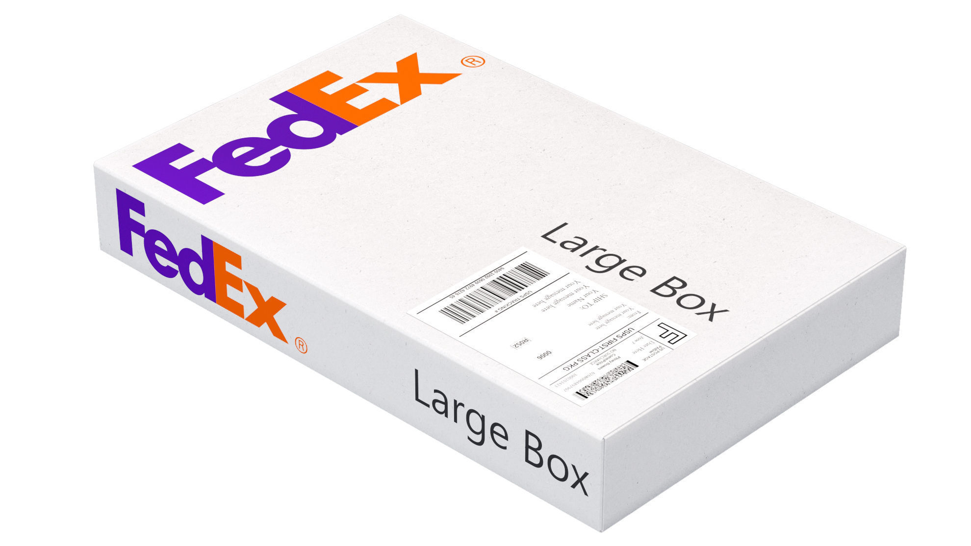 Cardboard Box Fedex 3D model | CGTrader