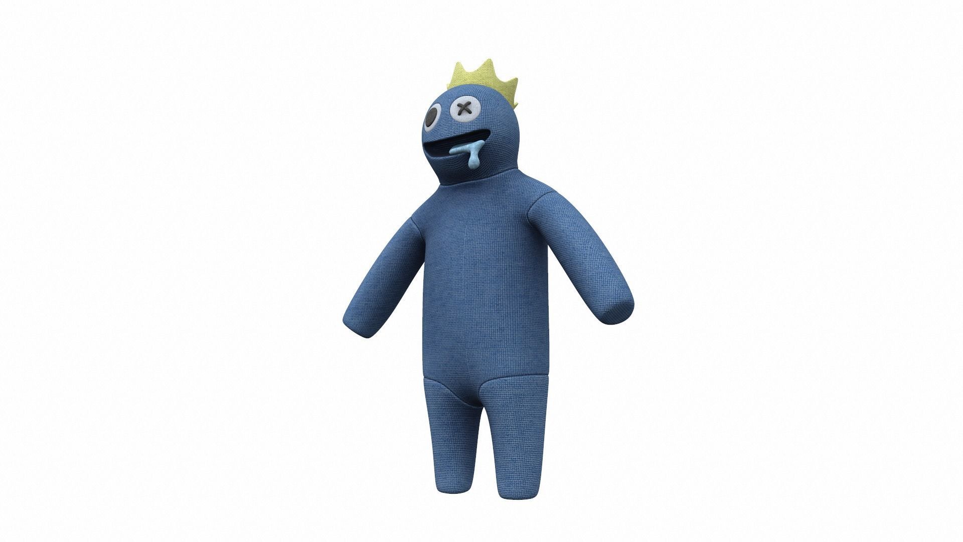 Plush toy monster blue from rainbow friends 3D model | CGTrader