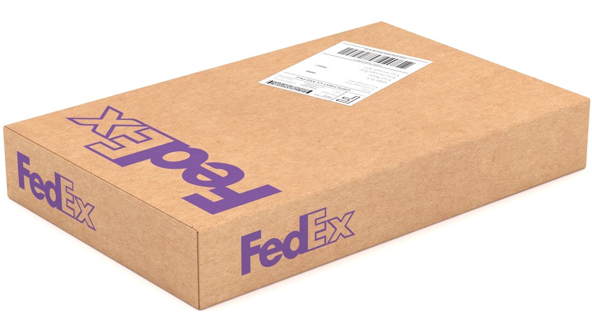 Cardboard Packaging Box Fedex 3D model | CGTrader