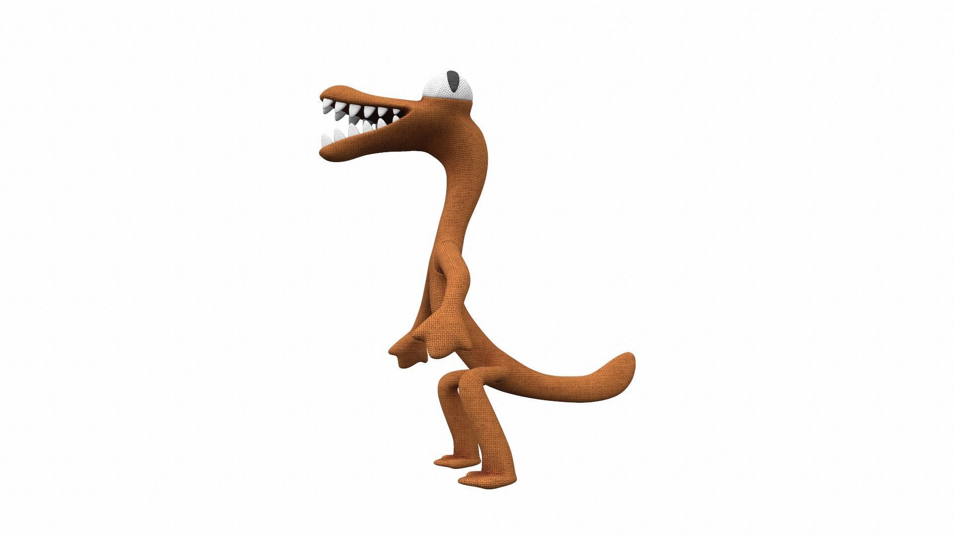 Plush toy monster orange from rainbow friends 3D model | CGTrader