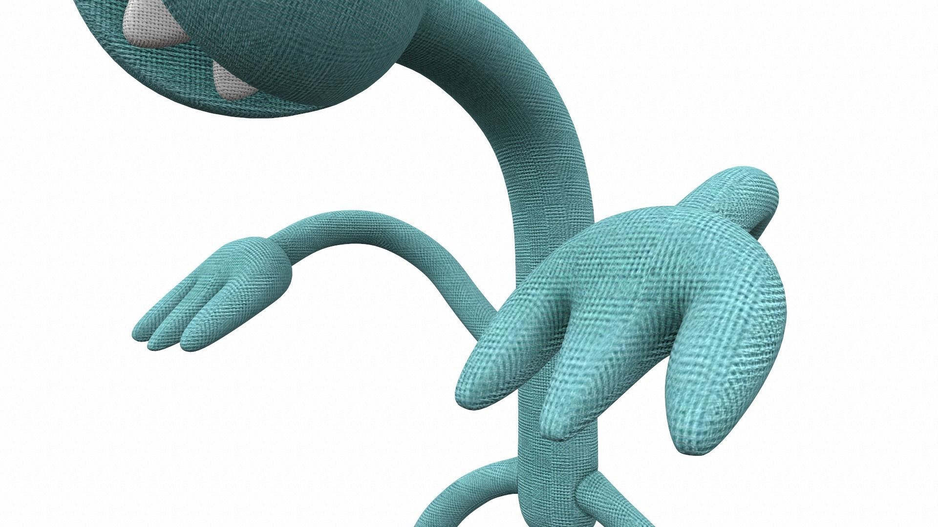 Plush toy monster teal from rainbow friends 3D model | CGTrader