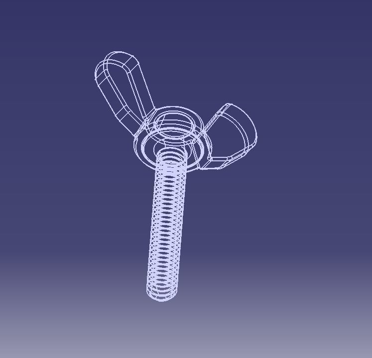 M3 x 20mm Wing Screws 3D model 3D printable | CGTrader