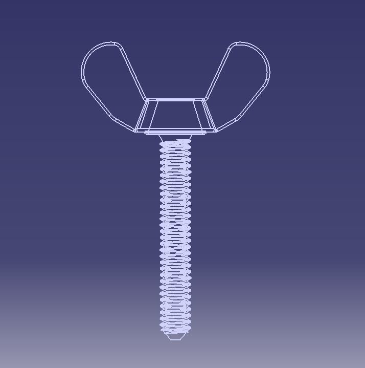 M3 x 20mm Wing Screws 3D model 3D printable | CGTrader