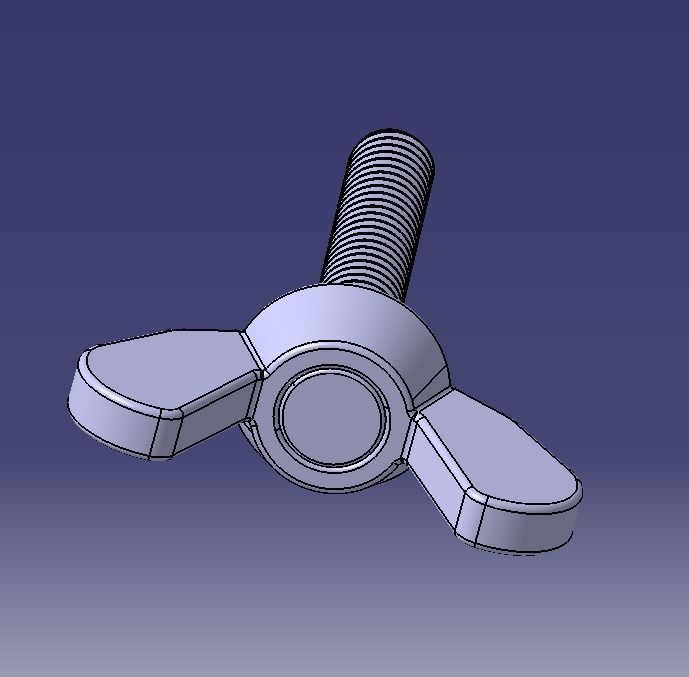 M3 x 20mm Wing Screws 3D model 3D printable | CGTrader