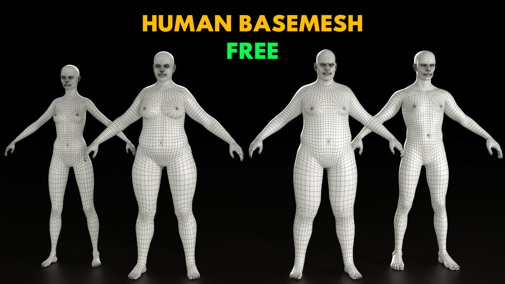 3D model Human Basemesh VR / AR / low-poly | CGTrader