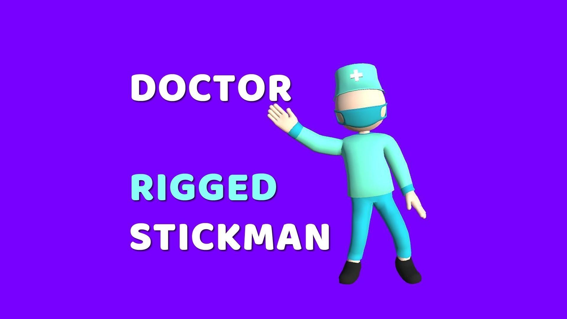 3D model Doctor - Simple Low Poly Stickman Character VR / AR / low-poly ...