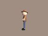 3D model Cowboy - Simple Low Poly Stickman Character VR / AR / low-poly ...