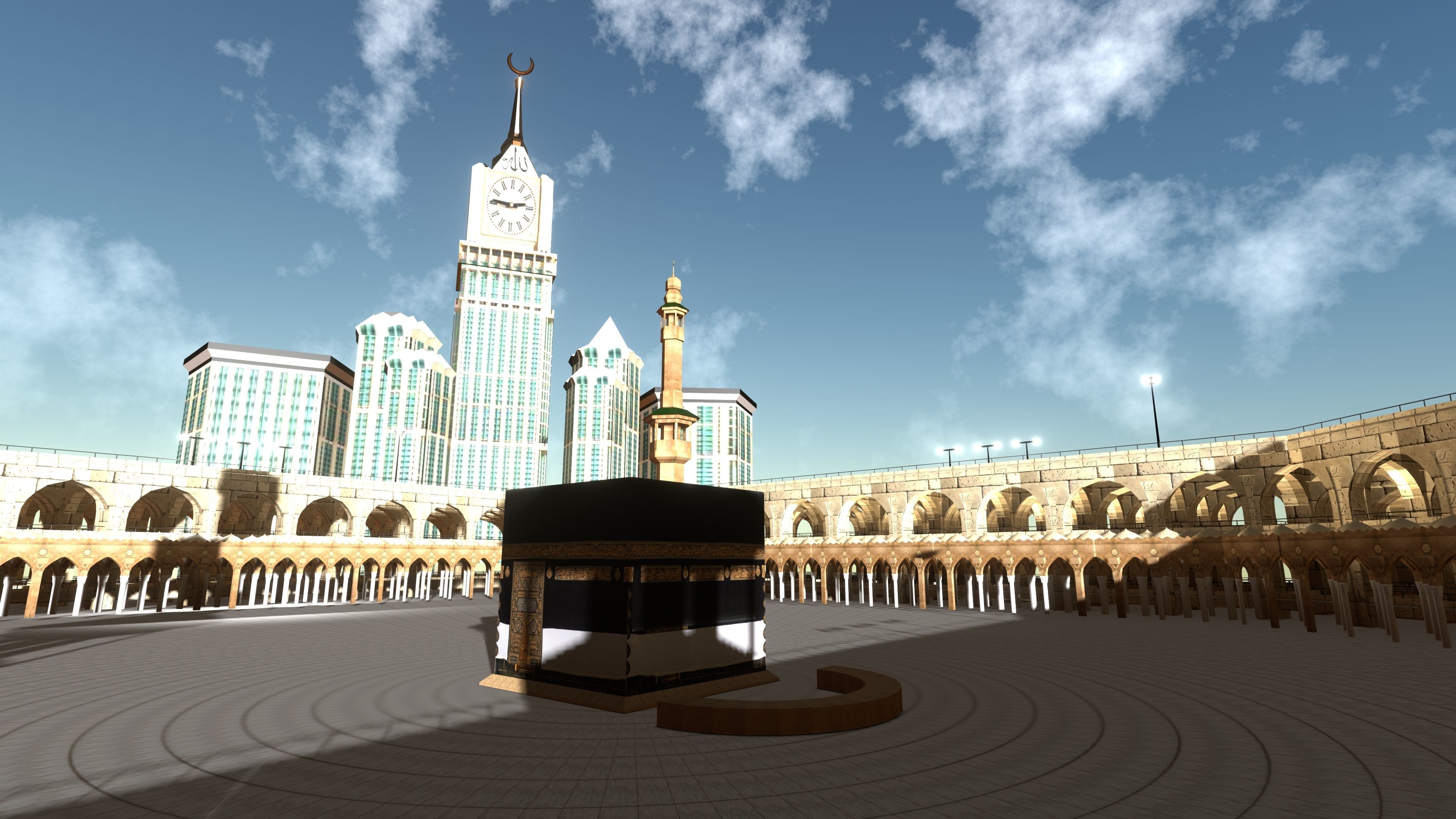 Kaaba and its surroundings 3D model | CGTrader