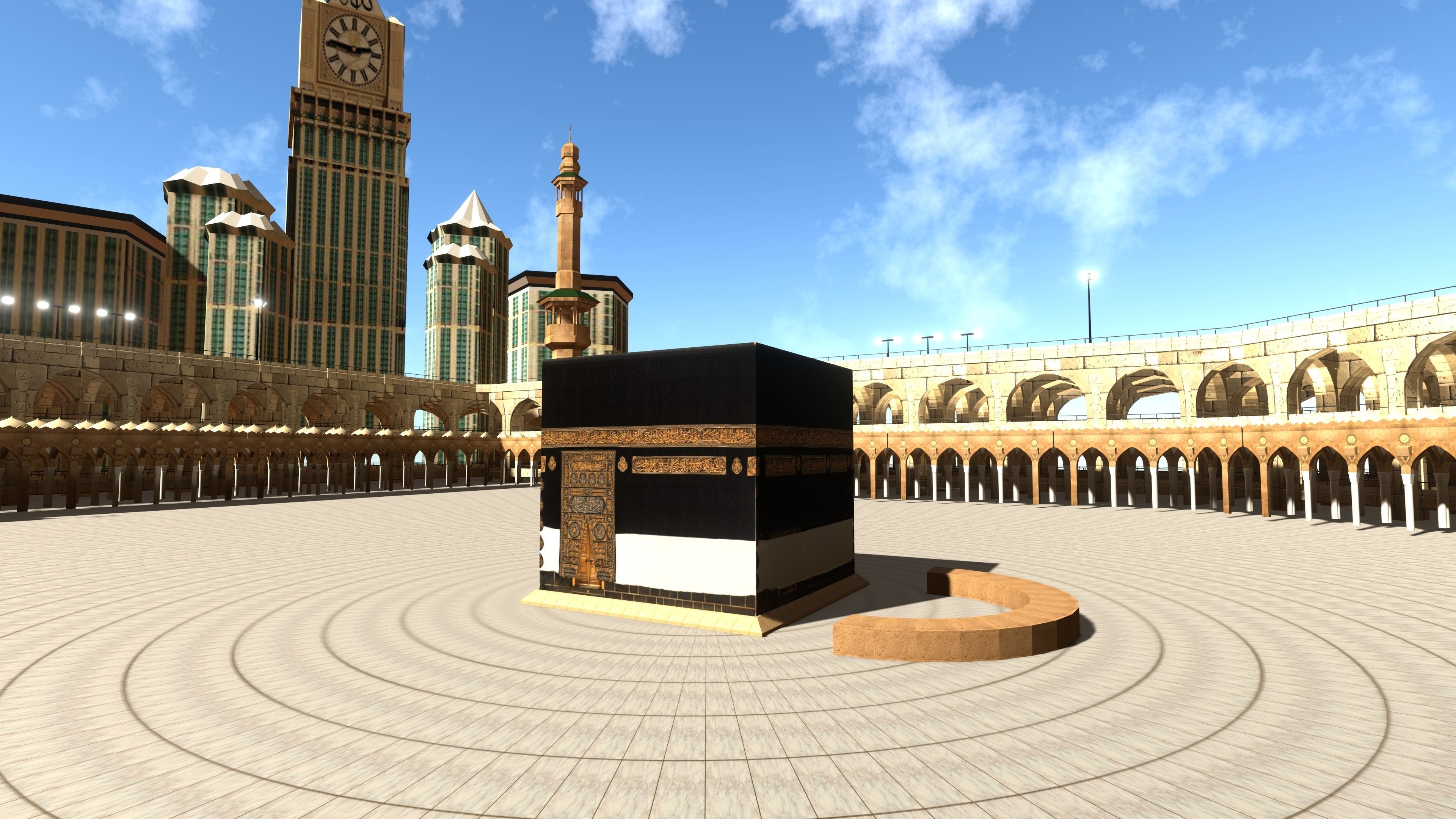 Kaaba and its surroundings 3D model | CGTrader