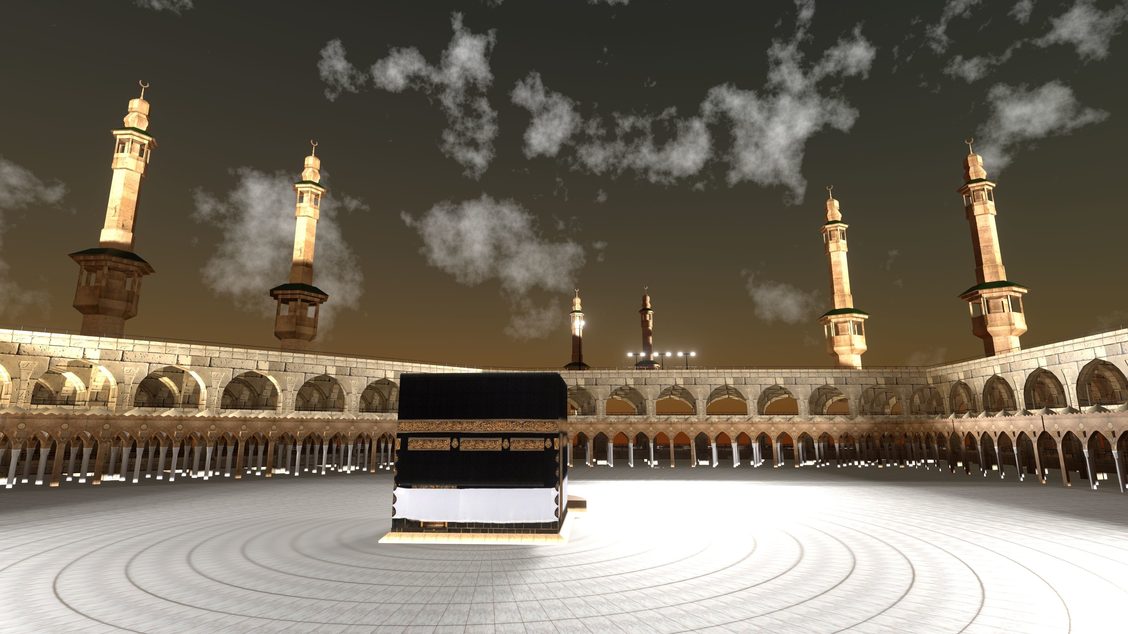 Kaaba and its surroundings 3D model | CGTrader