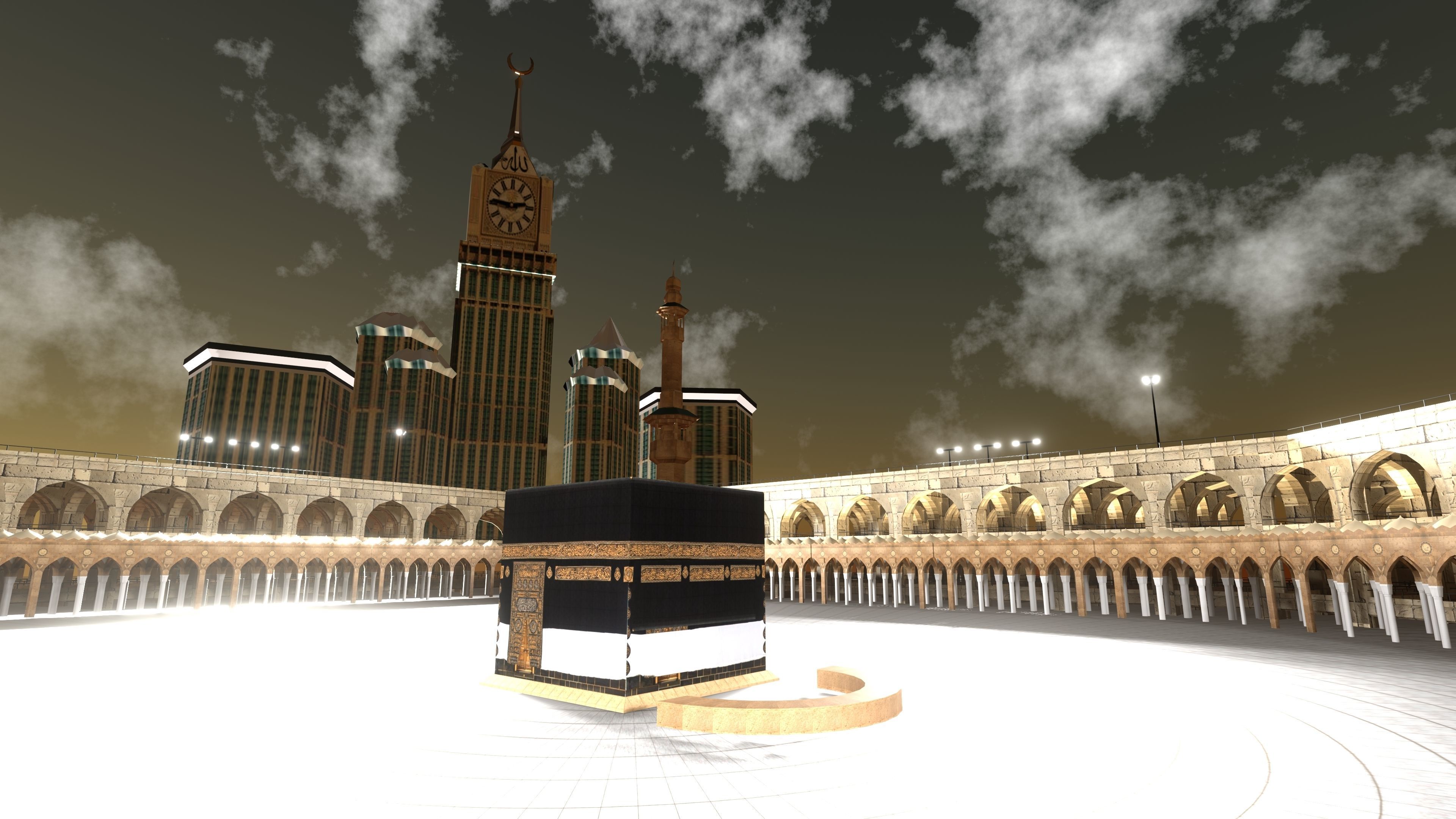 Kaaba and its surroundings 3D model | CGTrader