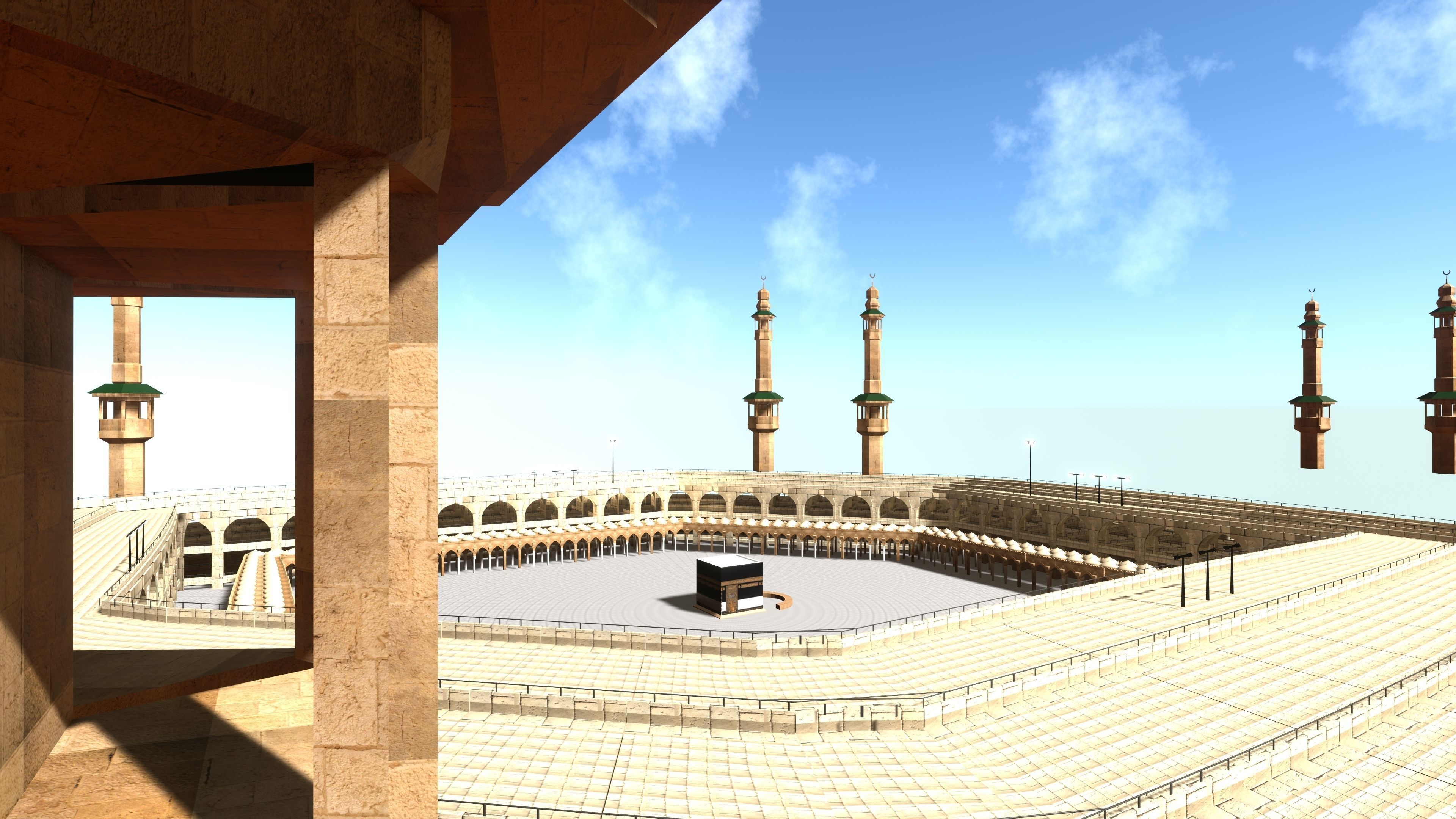 Kaaba and its surroundings 3D model | CGTrader