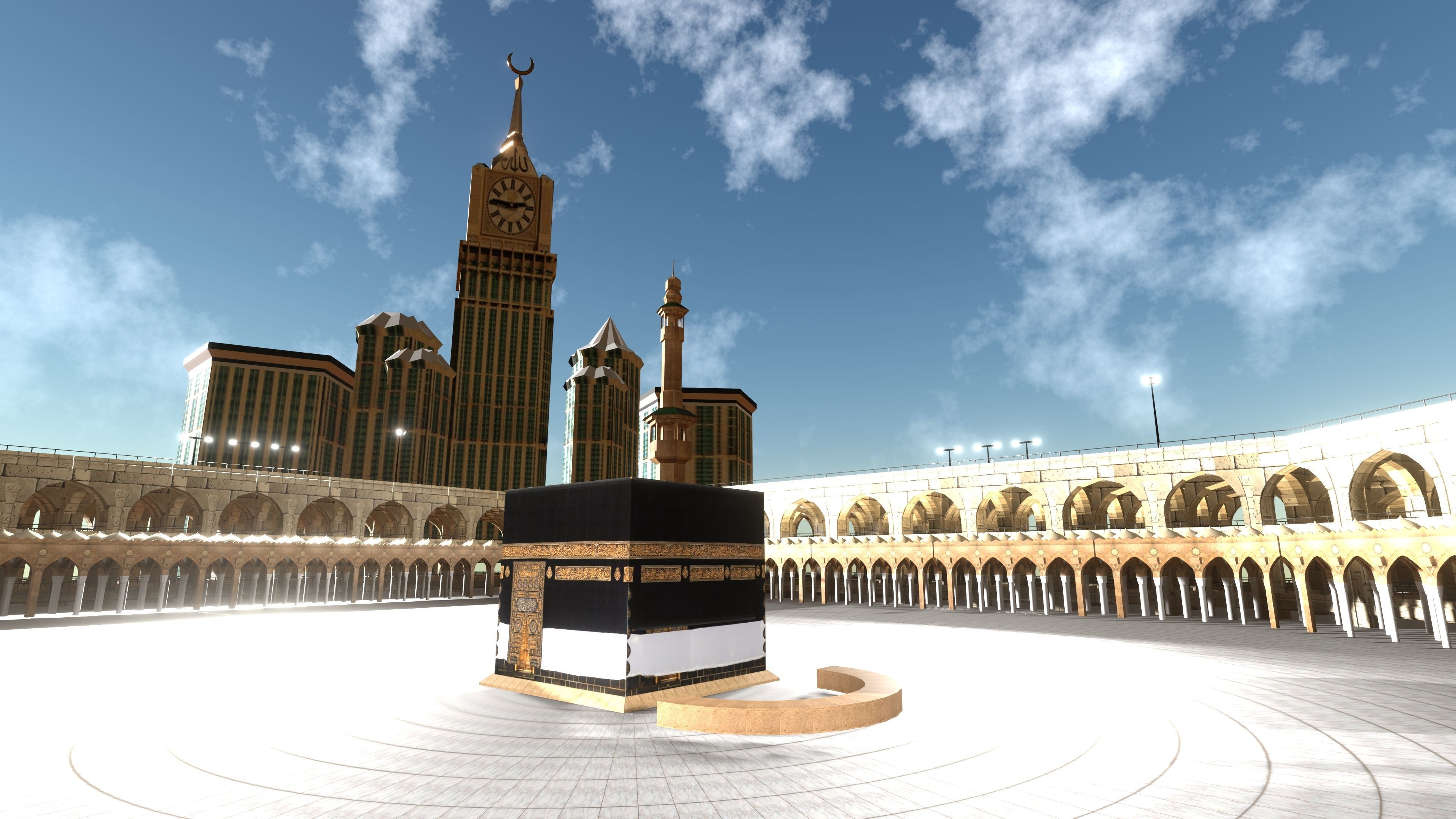Kaaba and its surroundings 3D model | CGTrader