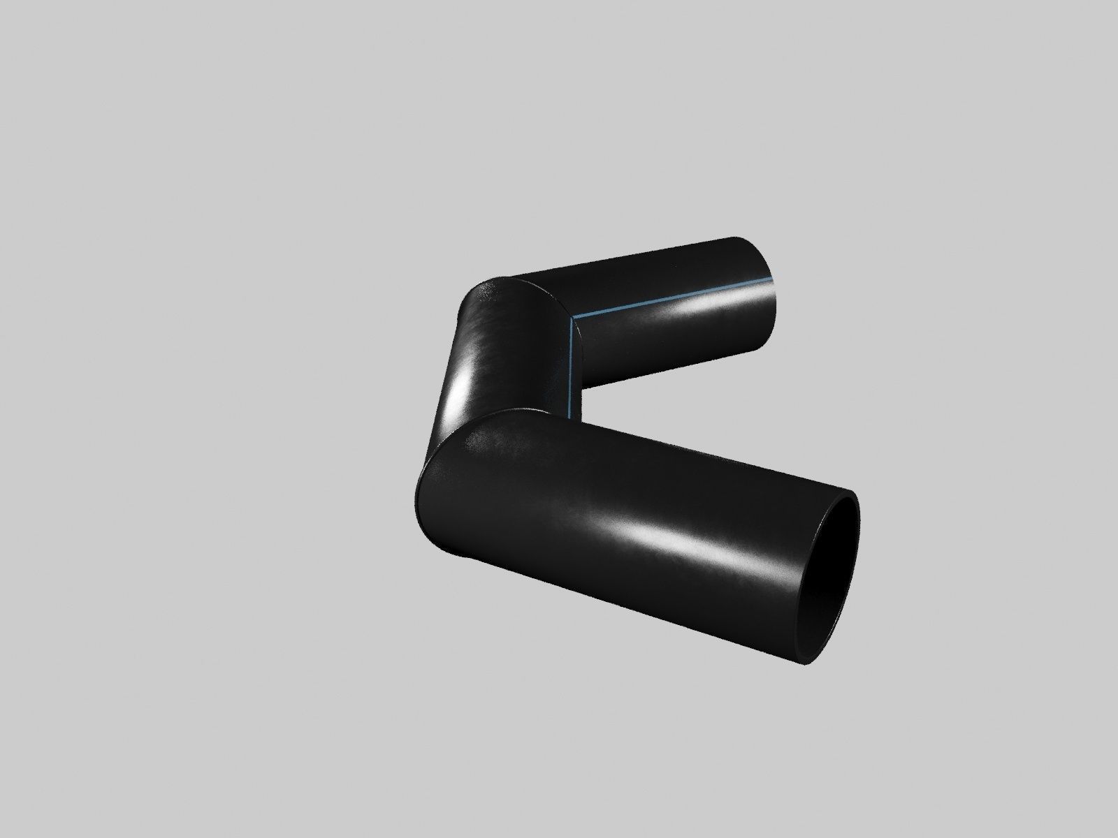 Segment plastic pipe 3D model | CGTrader