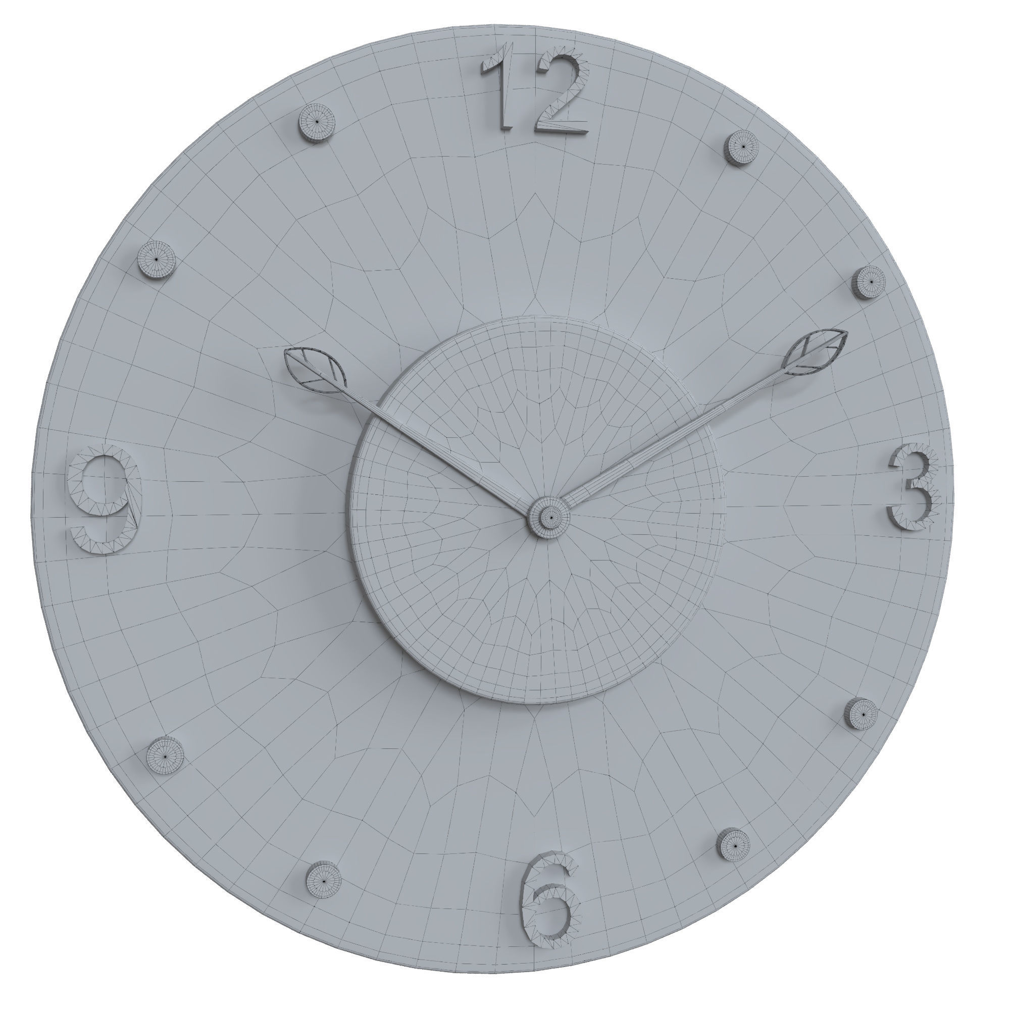 glass clock 1 3D model | CGTrader