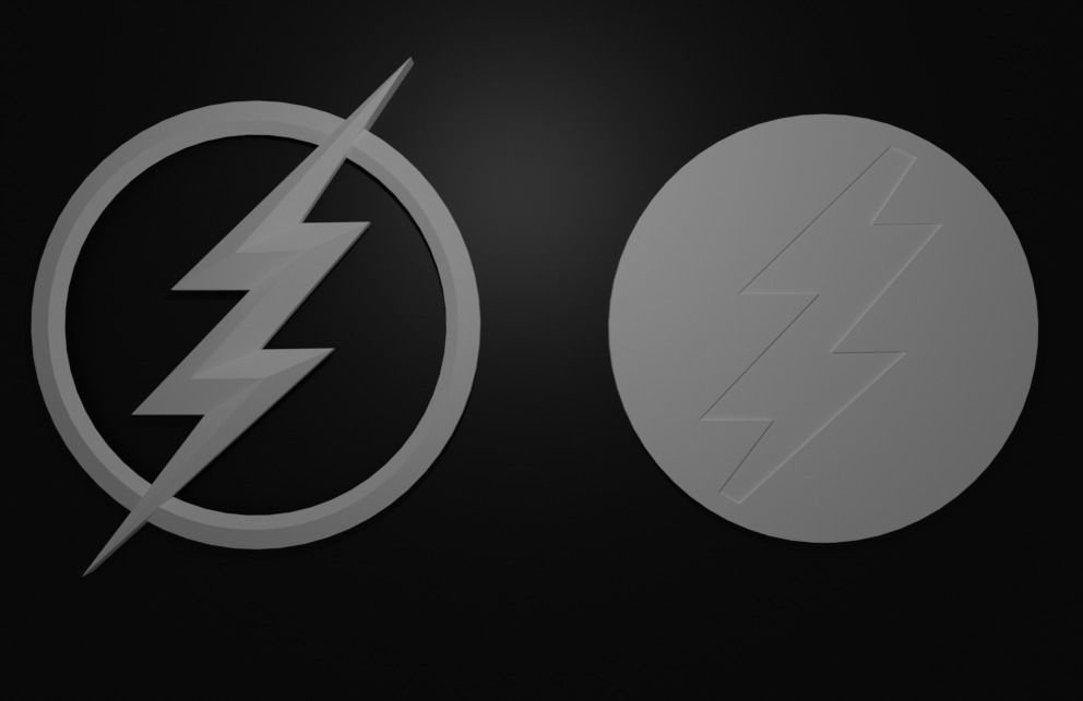 The Flash Season 5-7 Emblem 3D model 3D printable | CGTrader