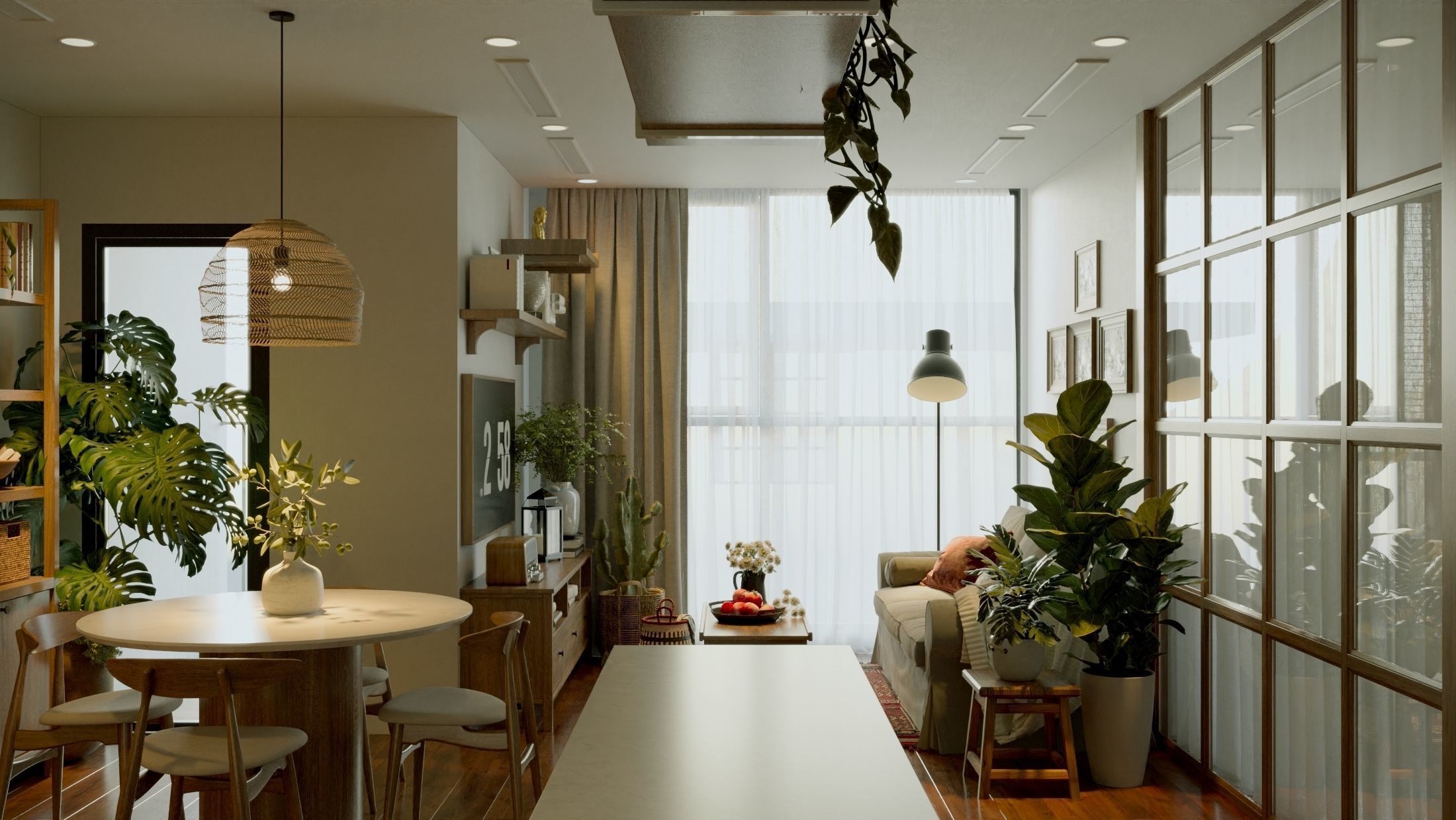 Scandinavian Midcentury Interior 3ds Max Corona Render 3D model | CGTrader