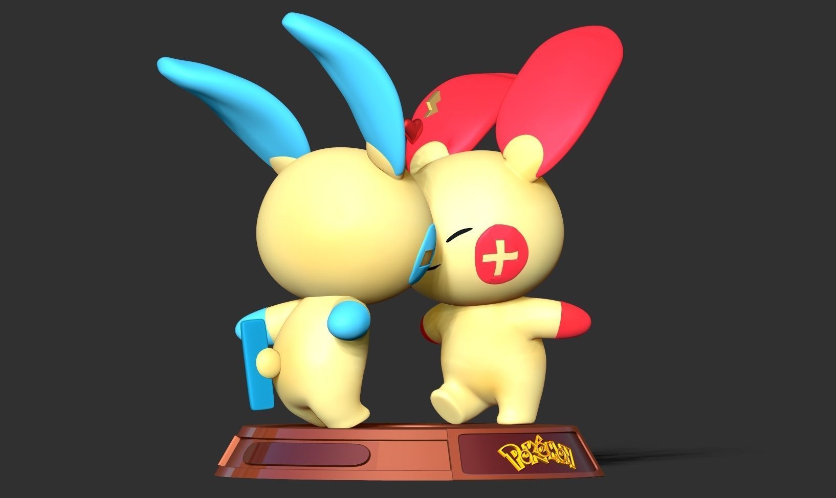 Plusle and Minun - Pokemon Fanart 3D model 3D printable | CGTrader