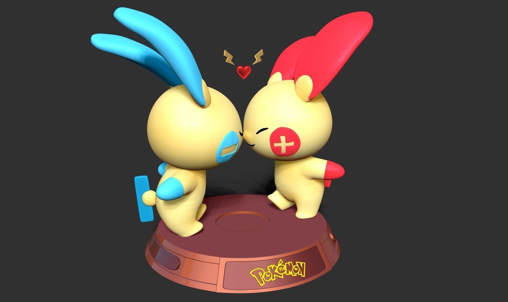 Plusle and Minun - Pokemon Fanart 3D model 3D printable | CGTrader