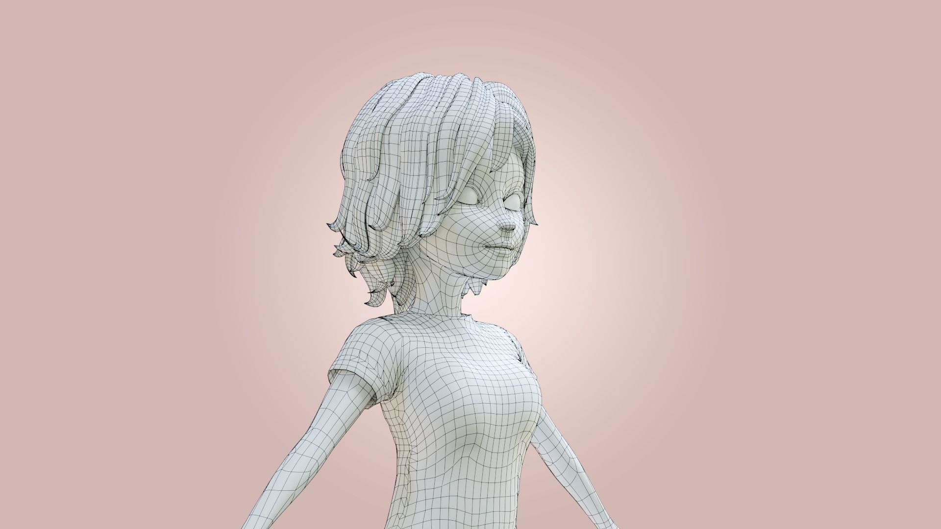 3D model Cartoon Woman Rigged 3D model VR / AR / low-poly rigged ...