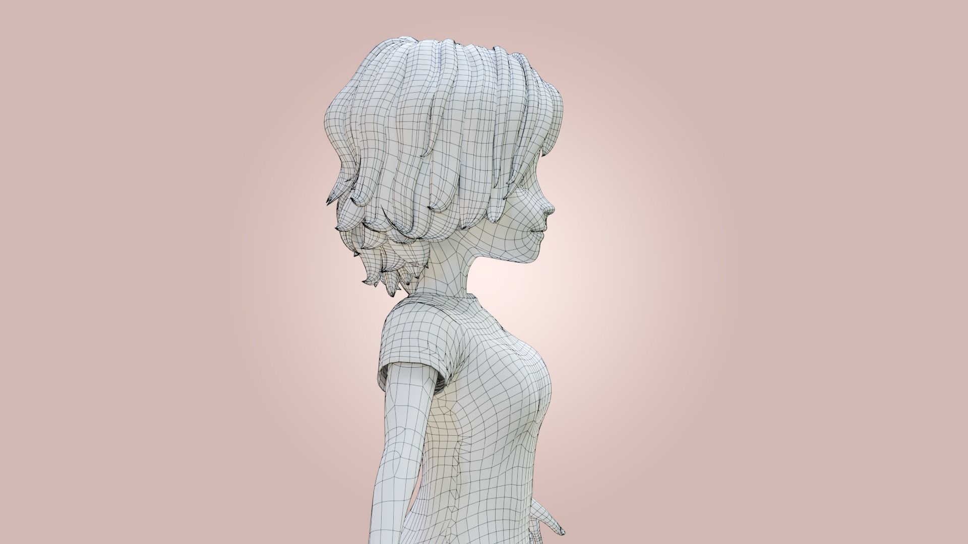 3D model Cartoon Woman Rigged 3D model VR / AR / low-poly rigged ...