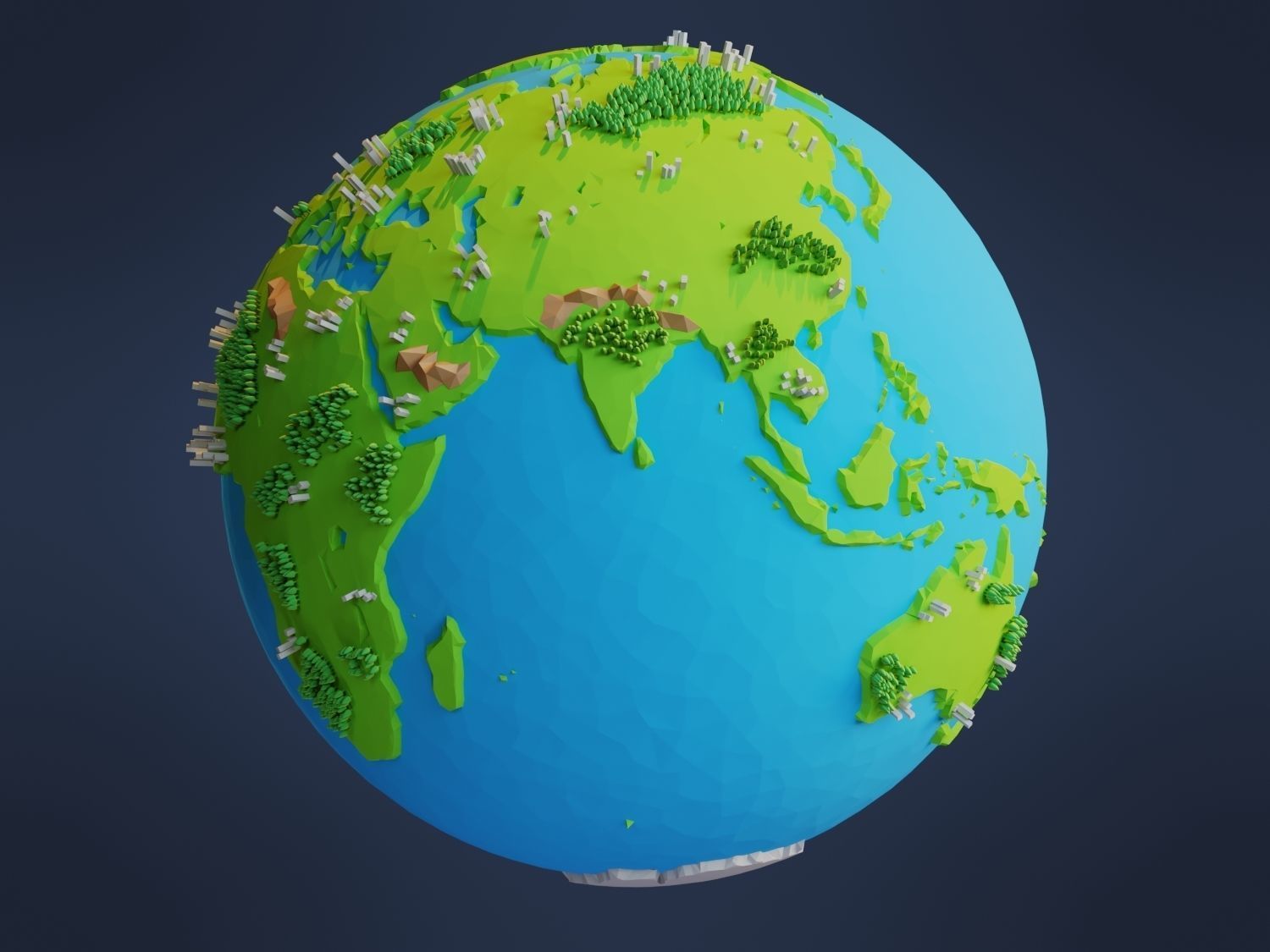 3D model Low Poly Earth VR / AR / low-poly | CGTrader