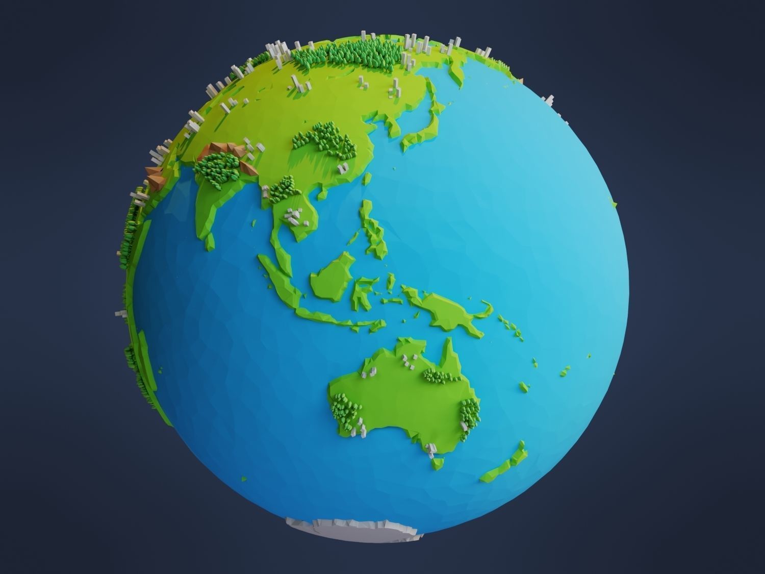 3D model Low Poly Earth VR / AR / low-poly | CGTrader