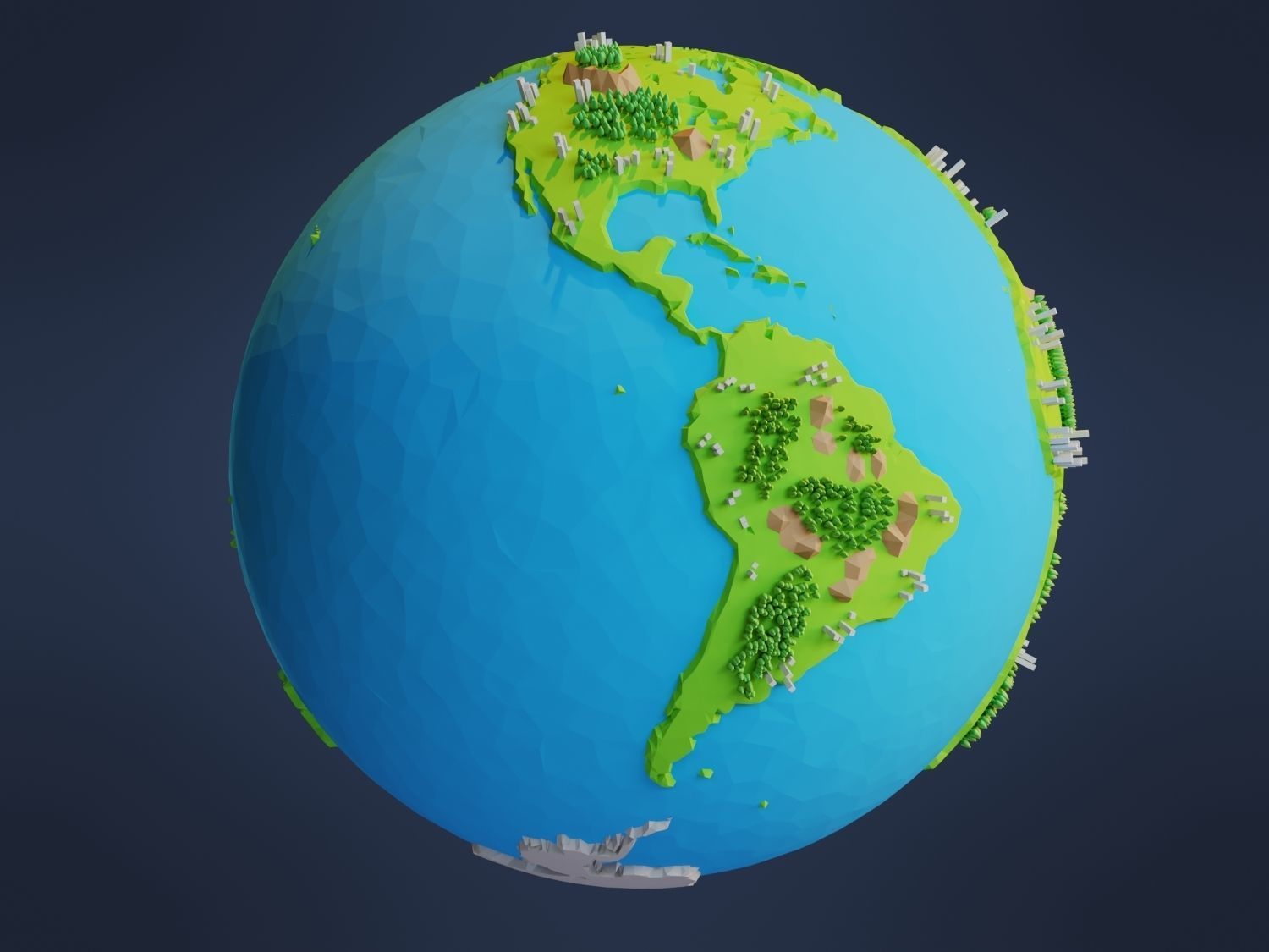 3D model Low Poly Earth VR / AR / low-poly | CGTrader