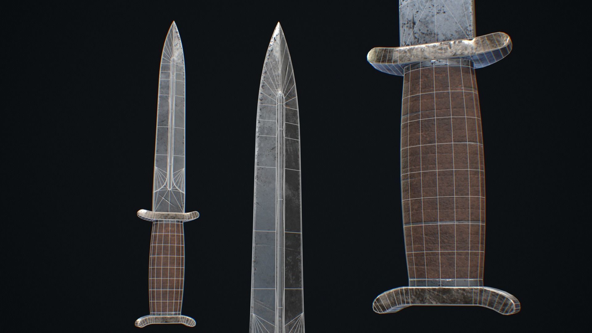 3D model Medieval Weapon Dagger -PBR- Game Ready VR / AR / low-poly | CGTrader