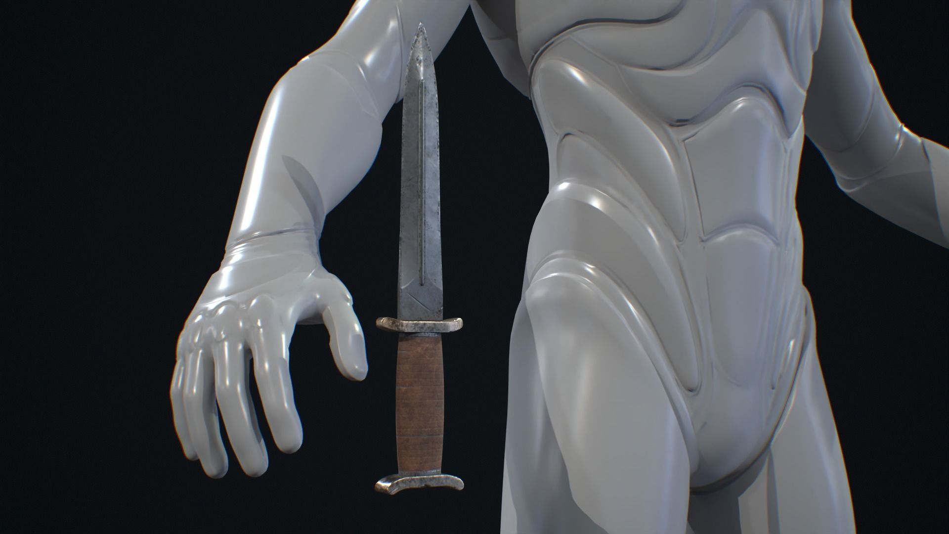 3D model Medieval Weapon Dagger -PBR- Game Ready VR / AR / low-poly ...
