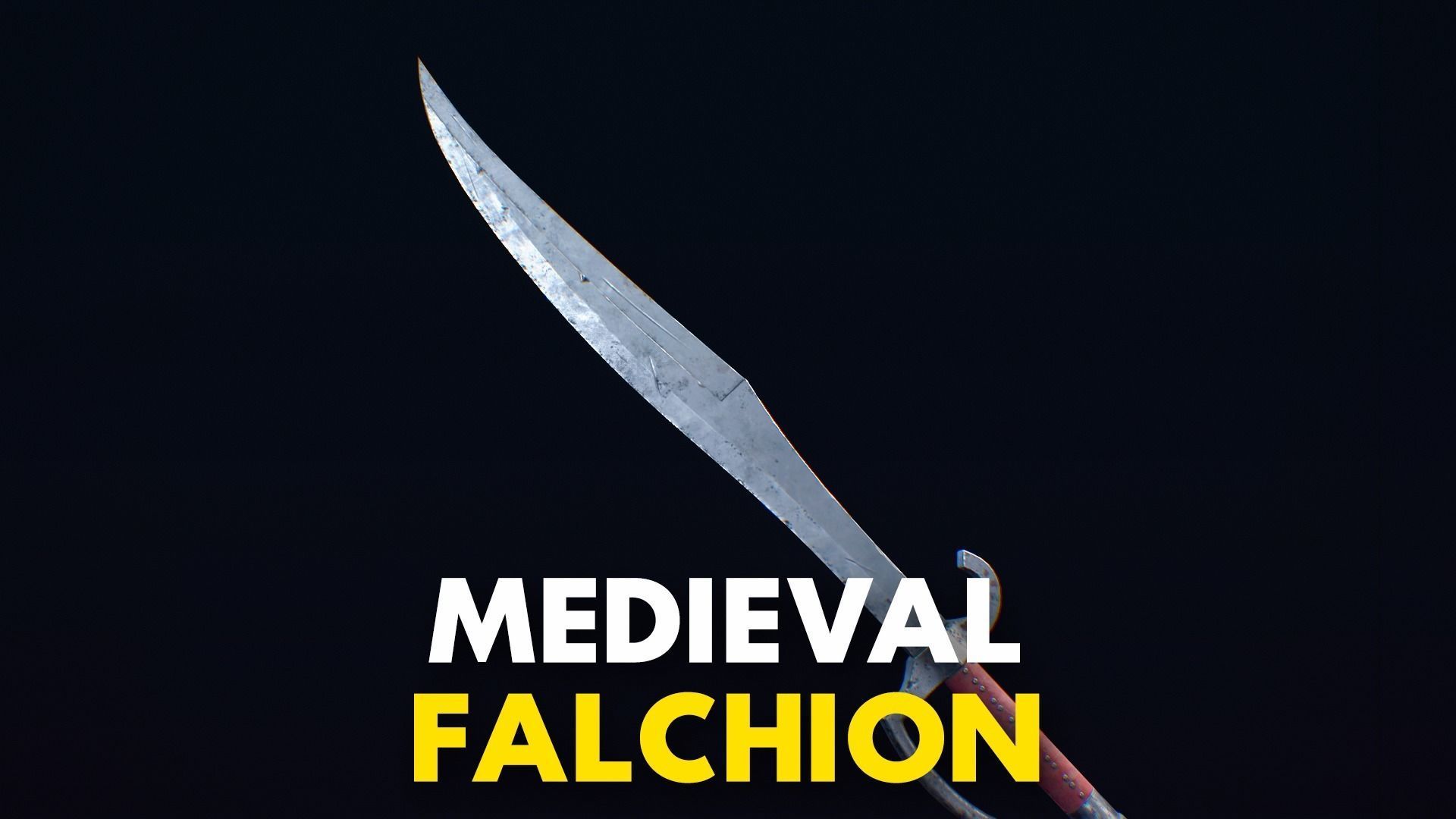 3D model Medieval Weapon Falchion -PBR- Game Ready VR / AR / low-poly ...