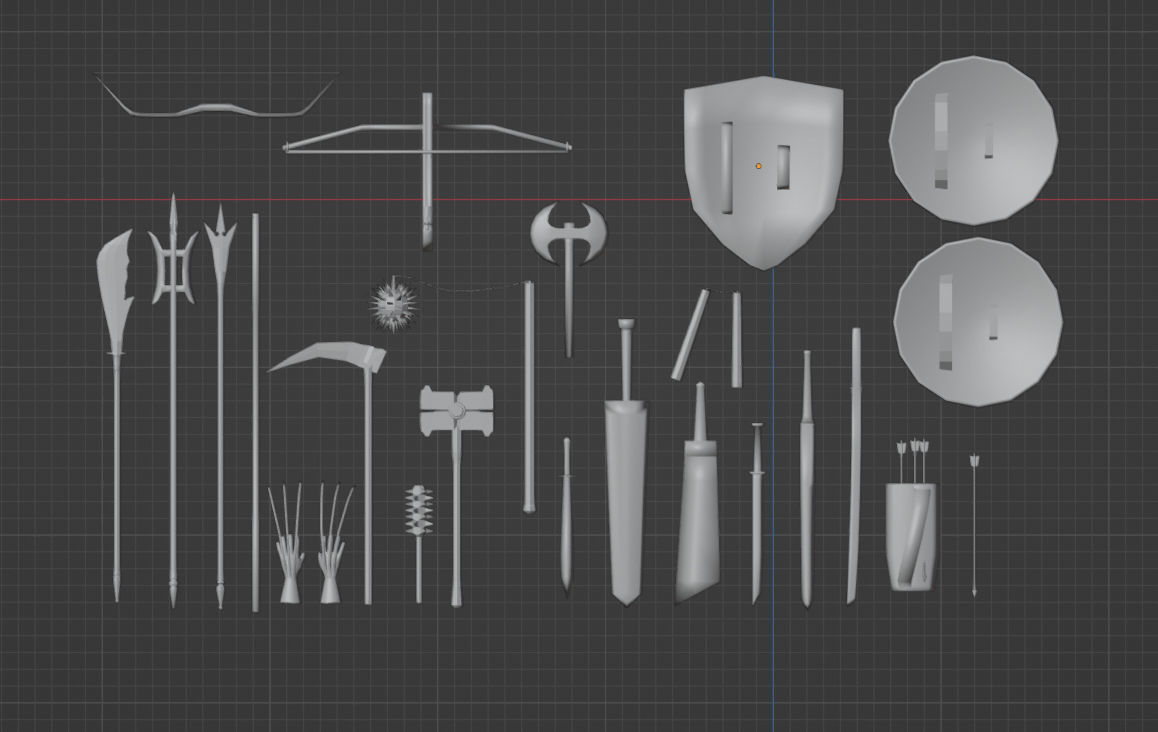 BasicWeaponPack weapons and tools free VR / AR / low-poly 3D model | CGTrader
