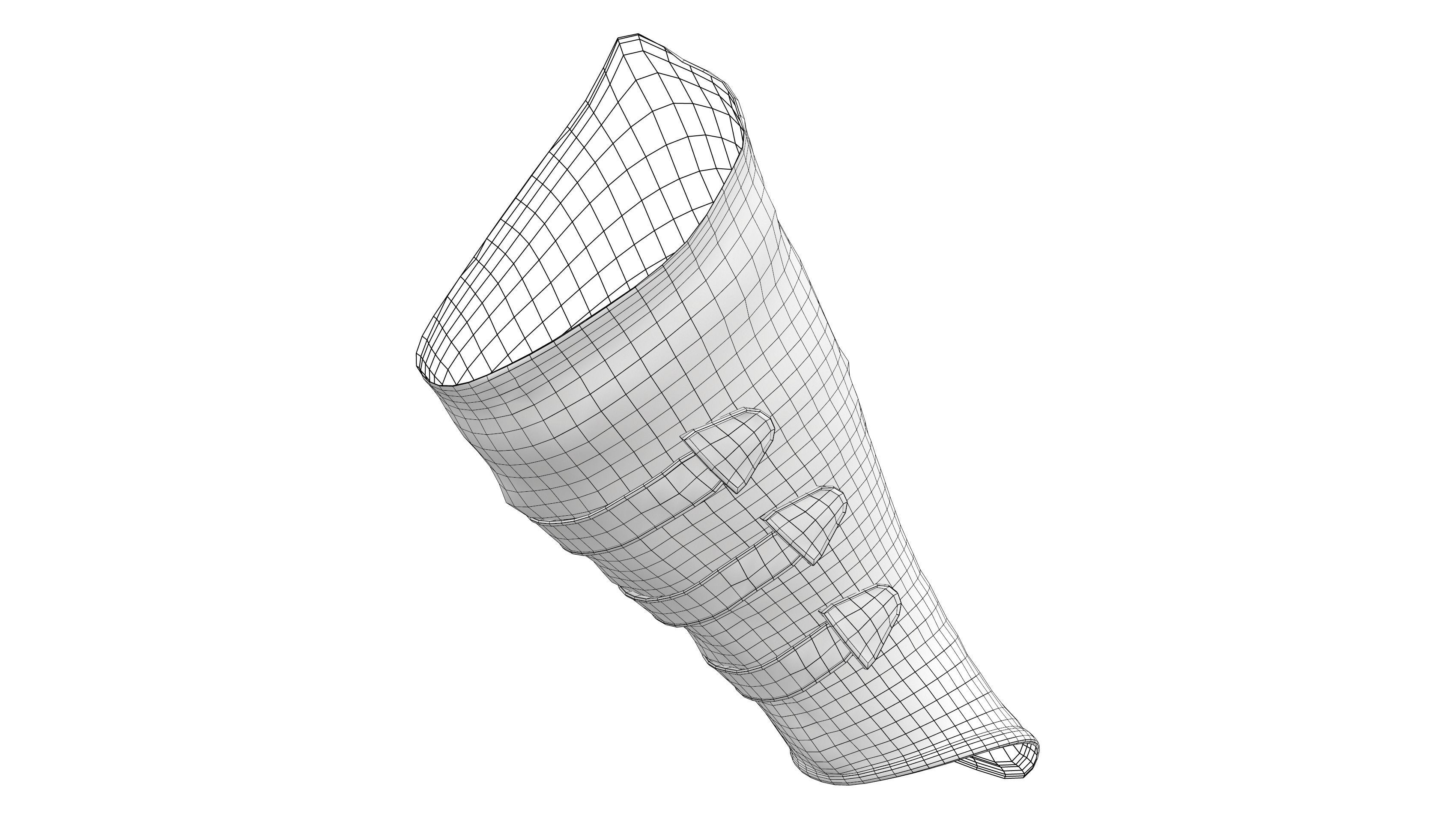 3D model Medieval Leather Lower Arm Shield VR / AR / low-poly | CGTrader