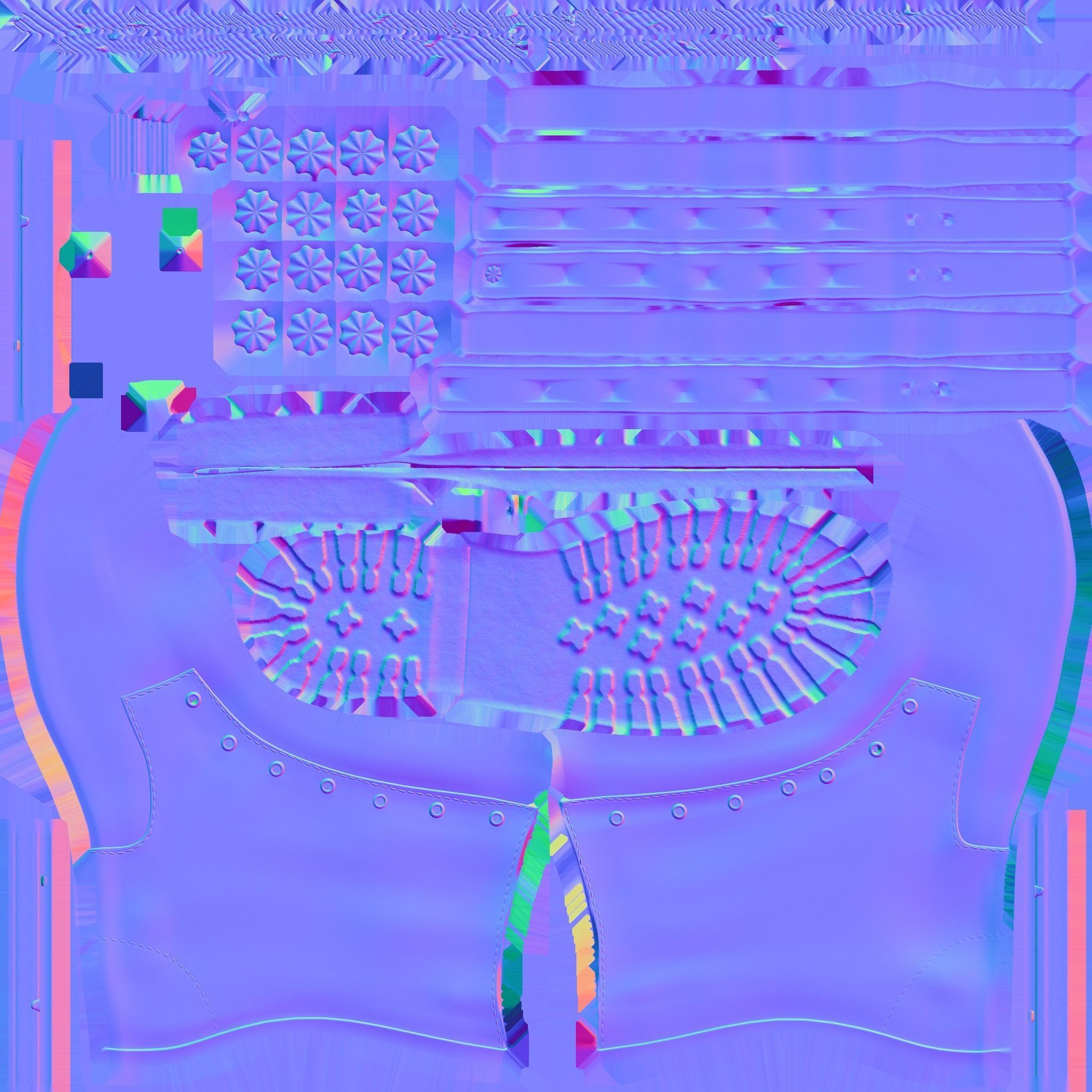 3D model Women Black Leather Motorcycle Biker Boots With Buckles VR ...