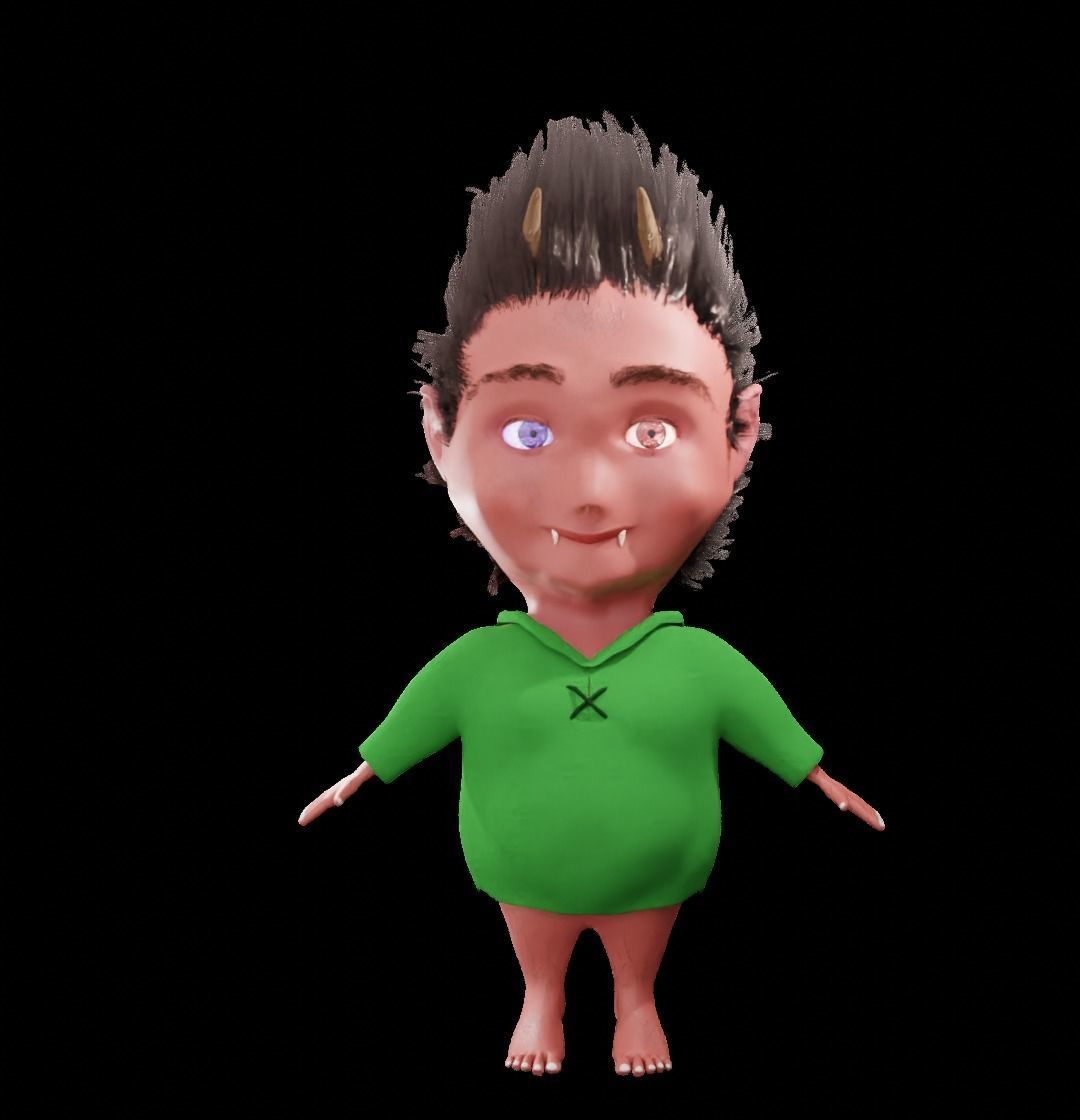 Cute Childish Devil 3D Model 3D model | CGTrader