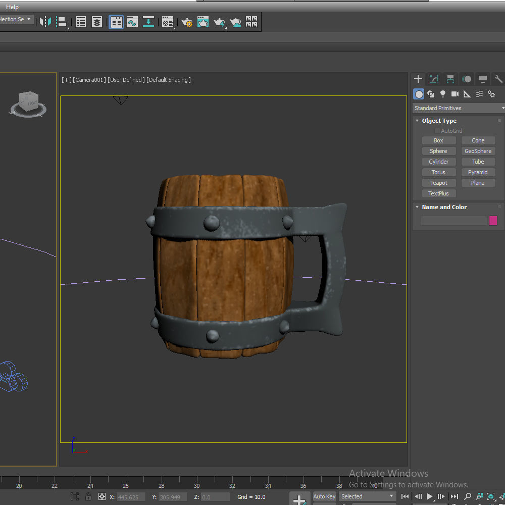 Medieval Wooden Mug Cartoon 3D model | CGTrader