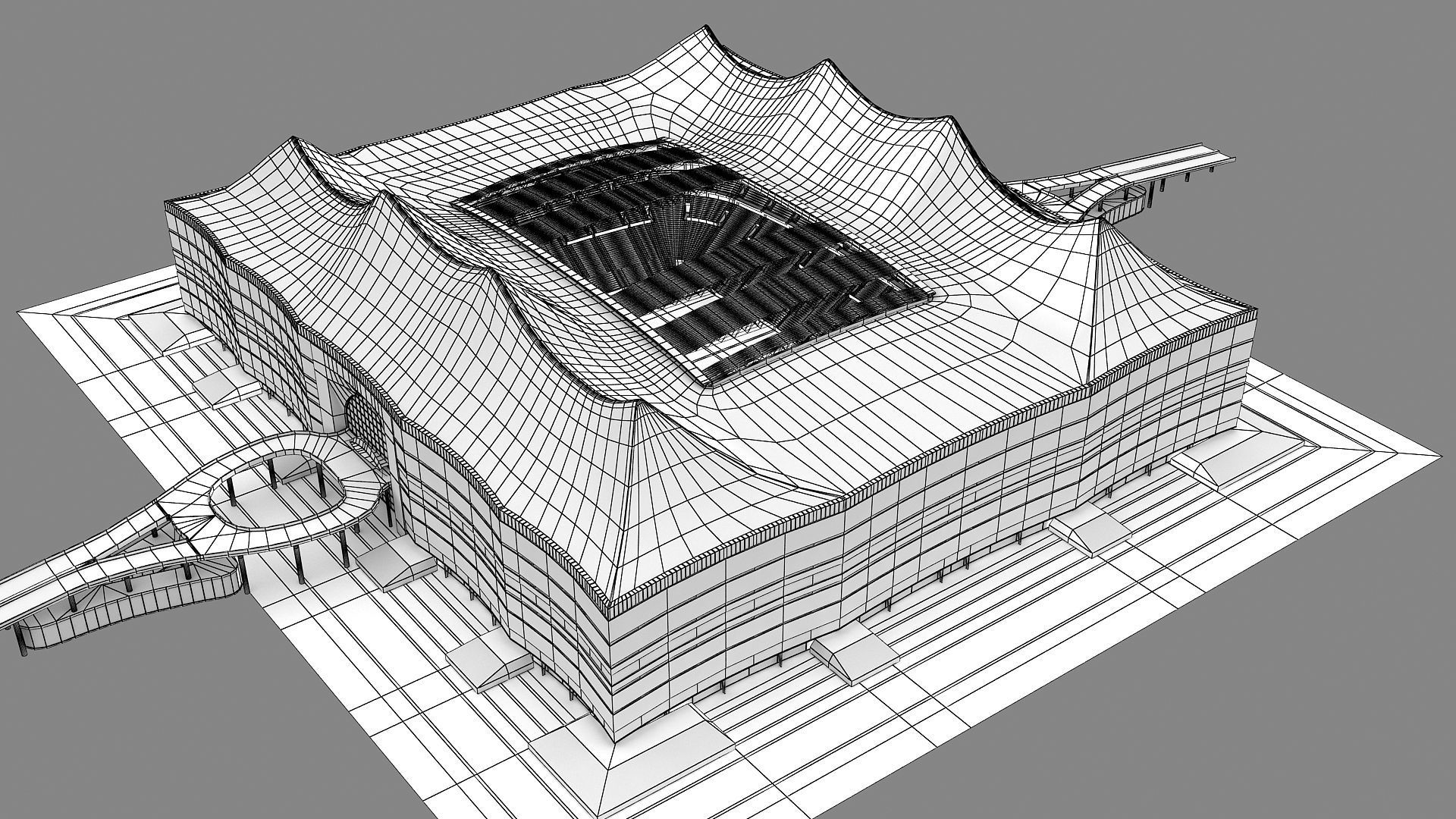 Al Bayt Stadium Qatar- Fifa World Cup 2022 Stadium 3D model 3D model ...
