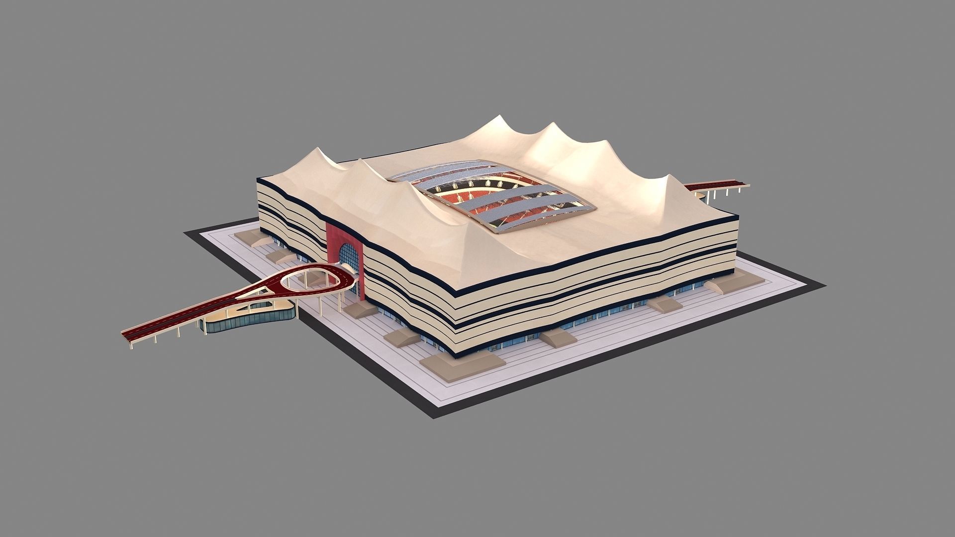 Al Bayt Stadium Qatar- Fifa World Cup 2022 Stadium 3D model 3D model ...