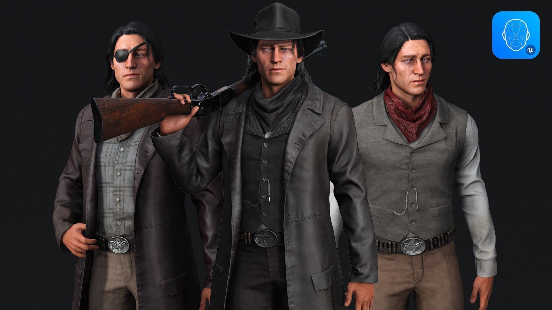 3D model Bandit Western Wild West Adventure Survival Shooter Character ...