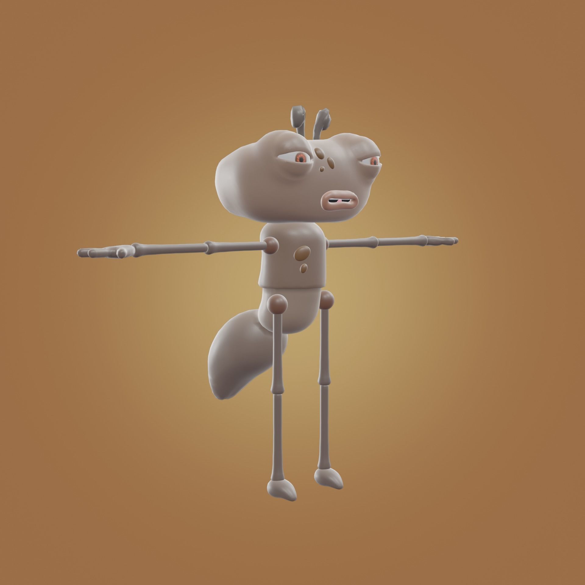 3D model Animated Character Marcus of the Ant World VR / AR / low-poly ...