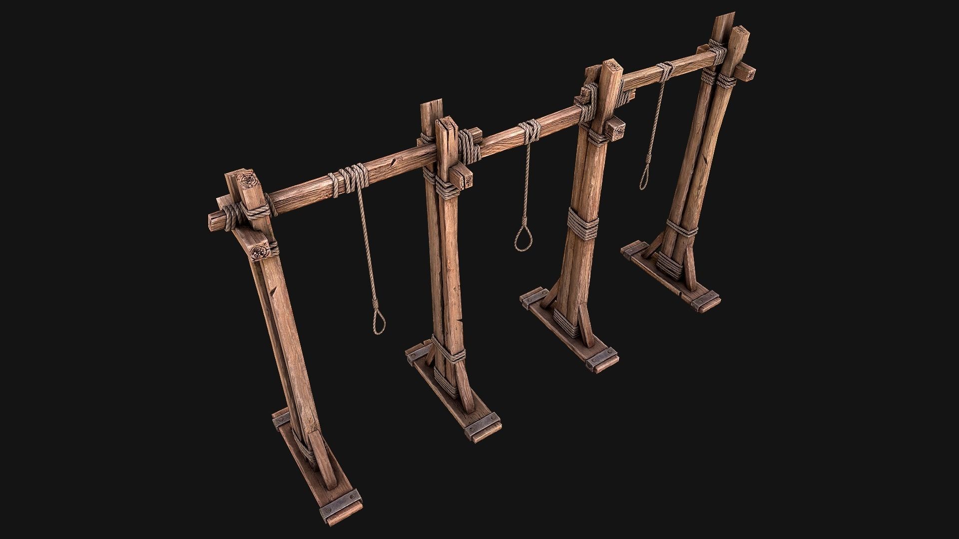 3D model Medieval Gallows Torture VR / AR / low-poly | CGTrader