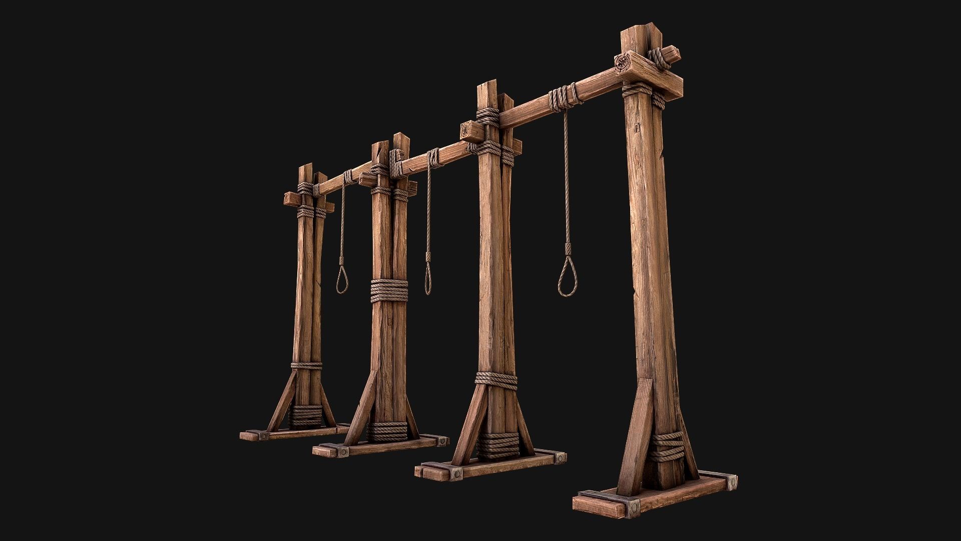 3D model Medieval Gallows Torture VR / AR / low-poly | CGTrader